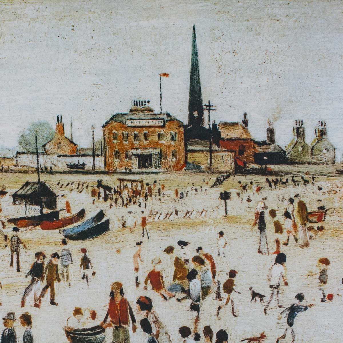 LS Lowry, At the Seaside, 1990s, Print for sale at Pamono