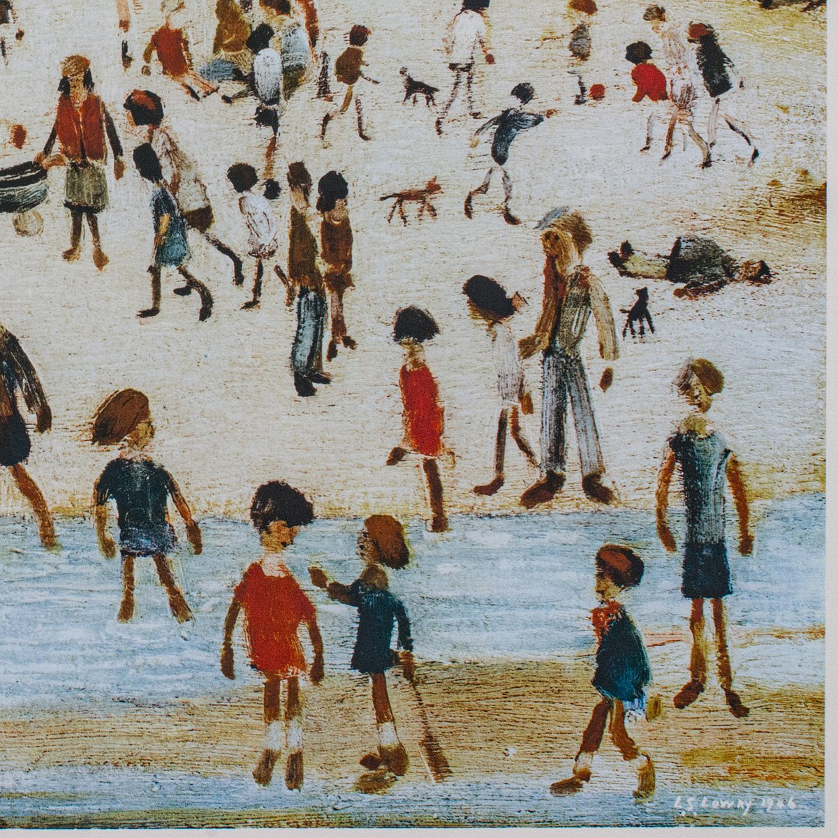 LS Lowry, At the Seaside, 1990s, Print for sale at Pamono
