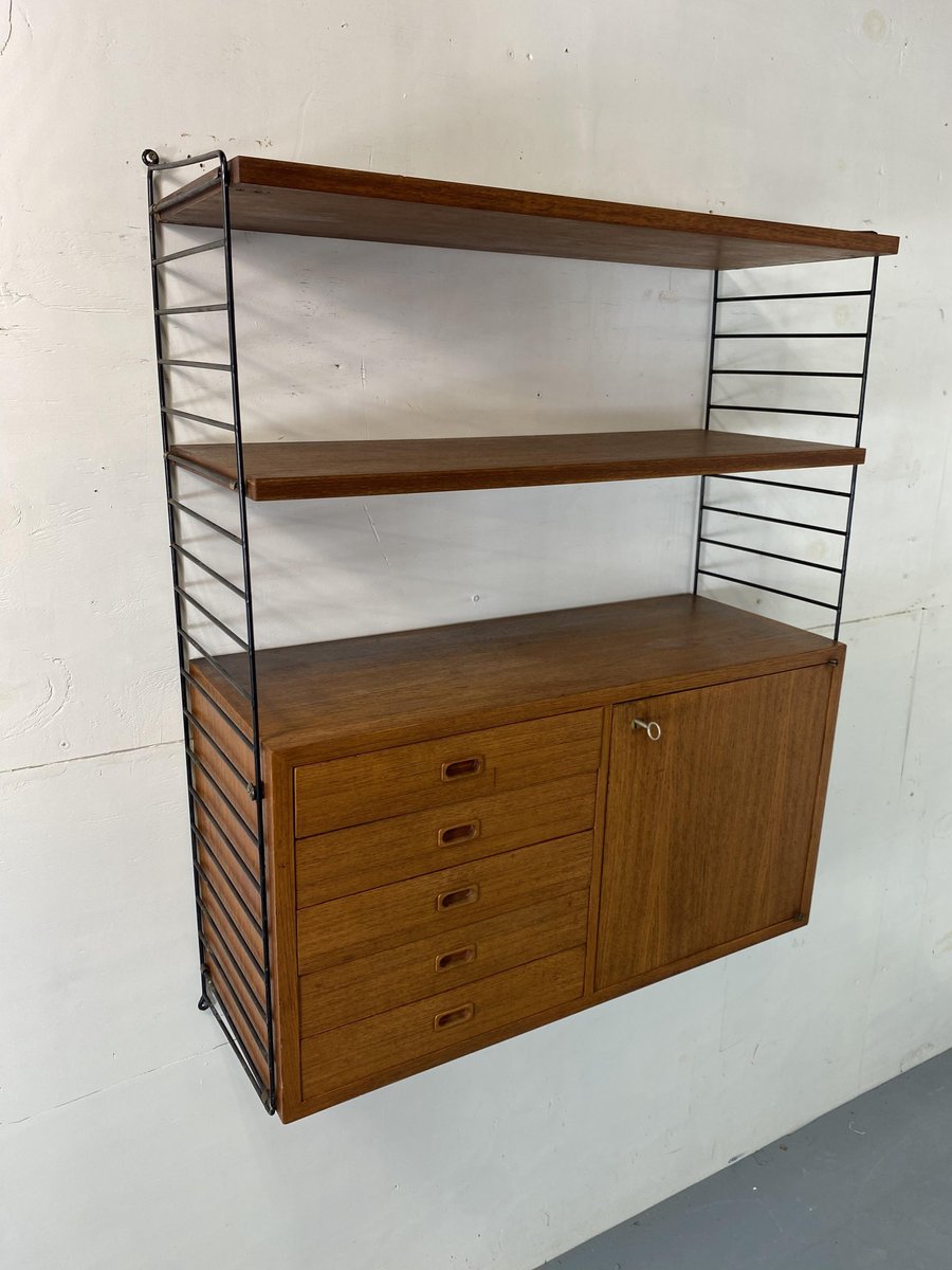 Vintage Scandinavian Teak Wall Unit by Nisse Strinning for String ...