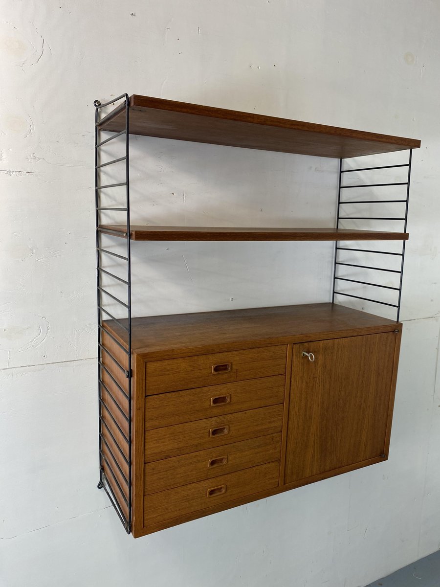 Vintage Scandinavian Teak Wall Unit by Nisse Strinning for String ...