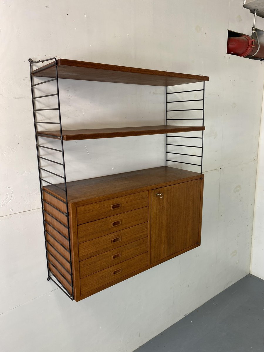 Vintage Scandinavian Teak Wall Unit by Nisse Strinning for String ...