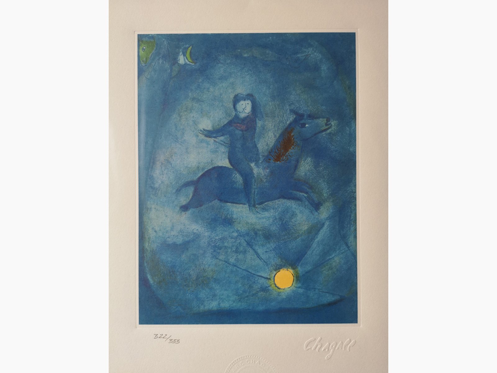 Marc Chagall, Arabian Nights: Both of Them Hovering on a Horse Into the ...