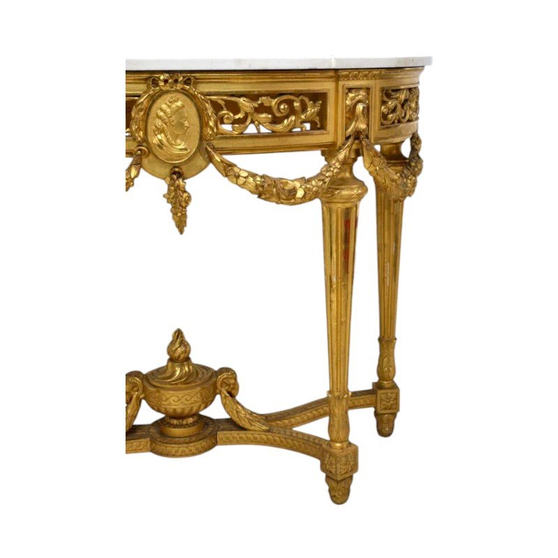 Antique French Louis XVI Console Table for sale at Pamono