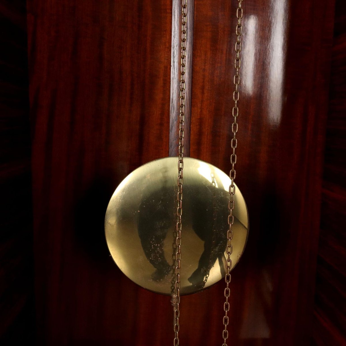 Art Deco Clock in Walnut Veneer for sale at Pamono