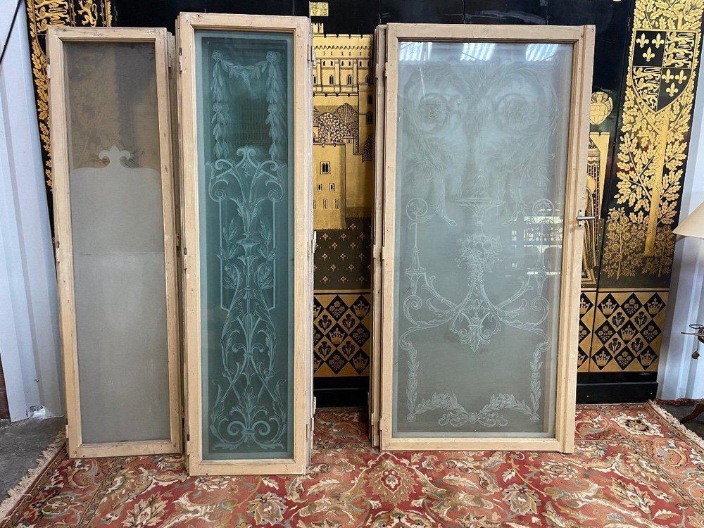 Acid Etched Windows, Set of 14 for sale at Pamono