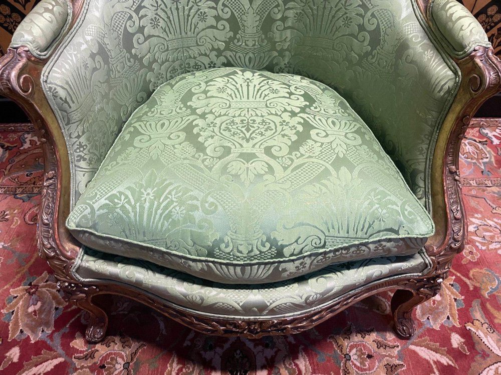 Louis Xv Golden Wood Armchair for sale at Pamono