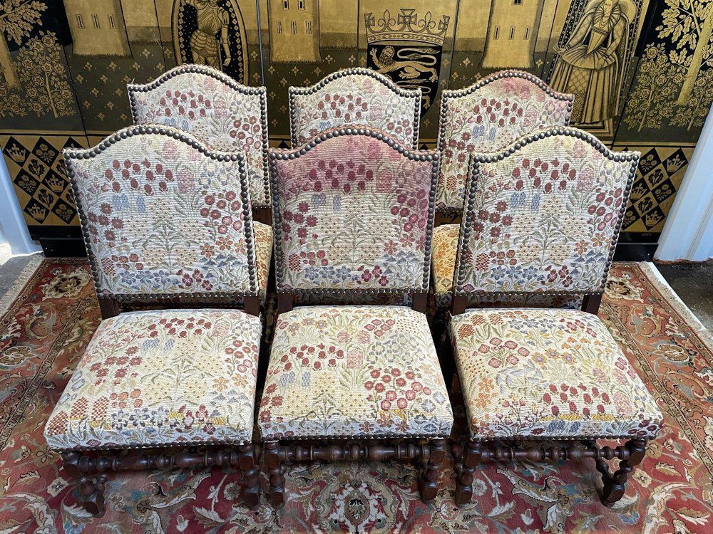 Louis XIII Chairs, Set of 6 for sale at Pamono