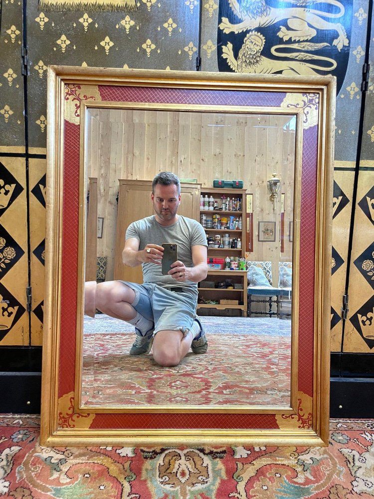 Neoclassical Style Gilt Mirror for sale at Pamono
