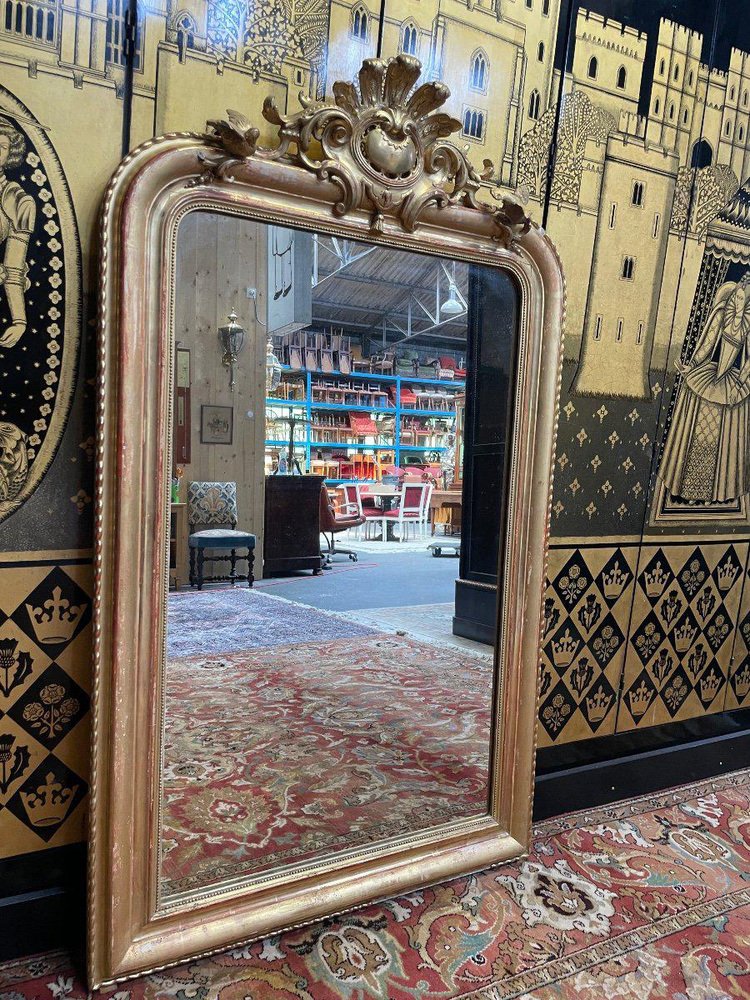 Napoleon III Mirror in Gilt Wood for sale at Pamono