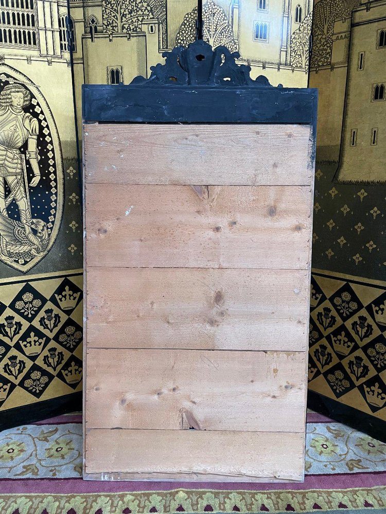 Napoleon III Mirror with Gold Leaf and Blackened Wood for sale at Pamono