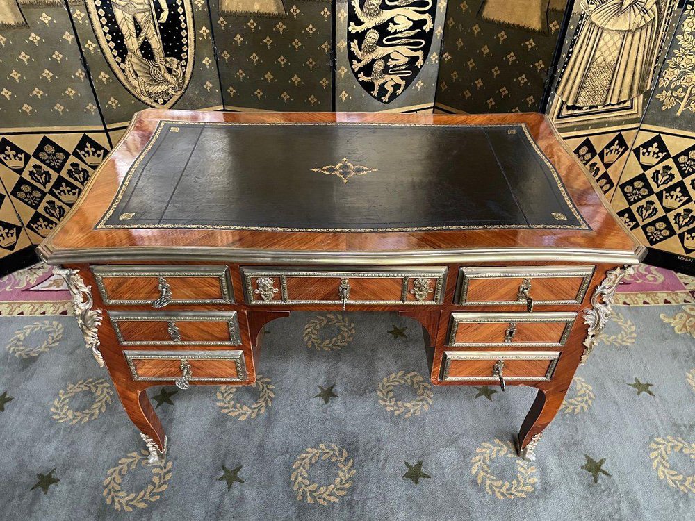 Louis XV Marquetry Flat Desk for sale at Pamono