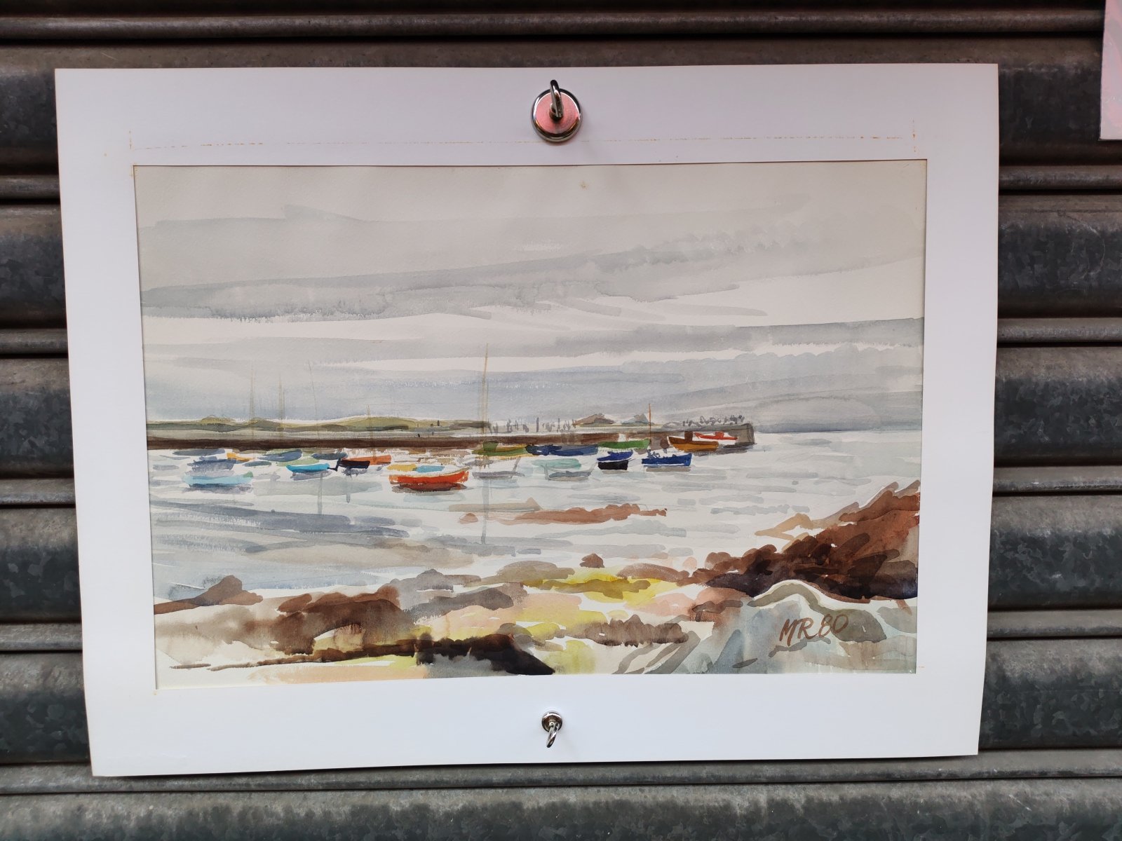 Michel Roubille, Carnac, 1980, Watercolor for sale at Pamono