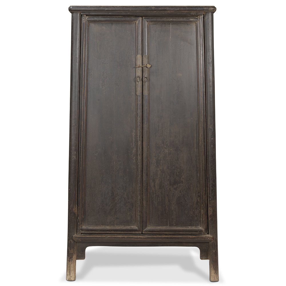 Large Tapered Dark Elm Cabinet for sale at Pamono