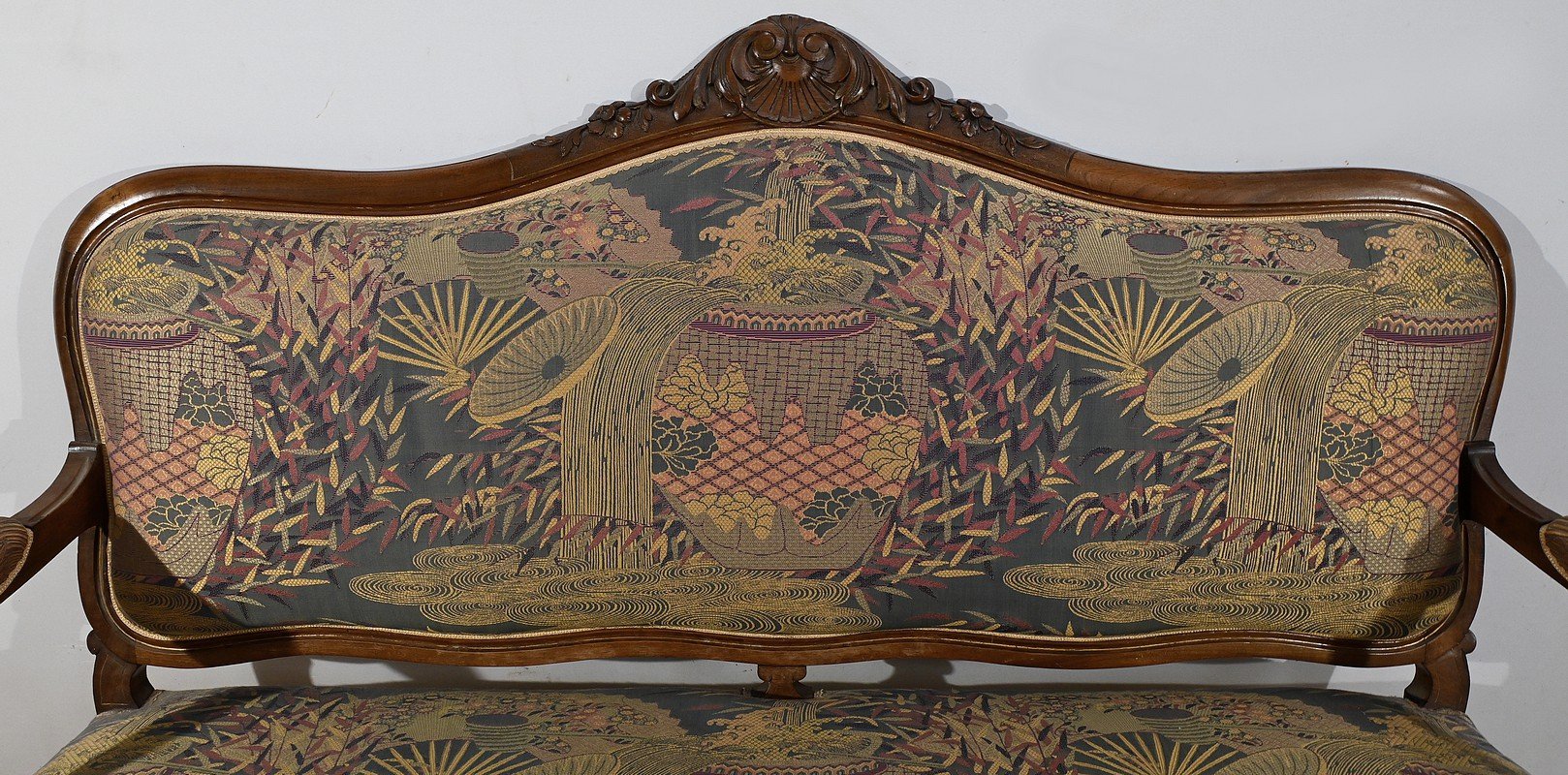 Louis XV Living Room Set in Walnut, 1920s, Set of 5 for sale at Pamono