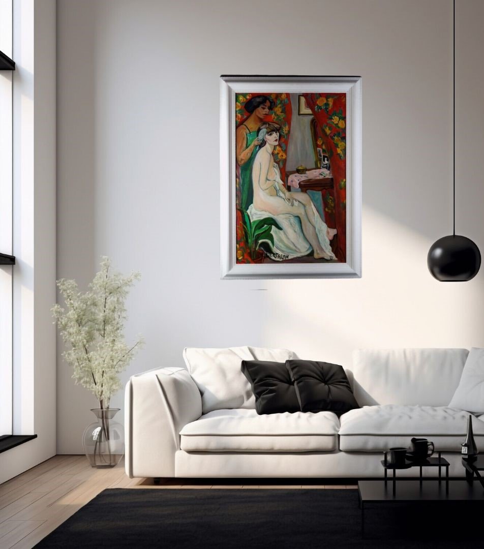 Albert Bertalan, Nude in an Interior, 20th Century, Oil on Canvas for ...