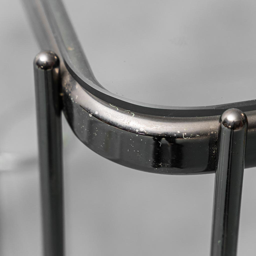 Metal Trolley with Glass Shelves, 1960s for sale at Pamono