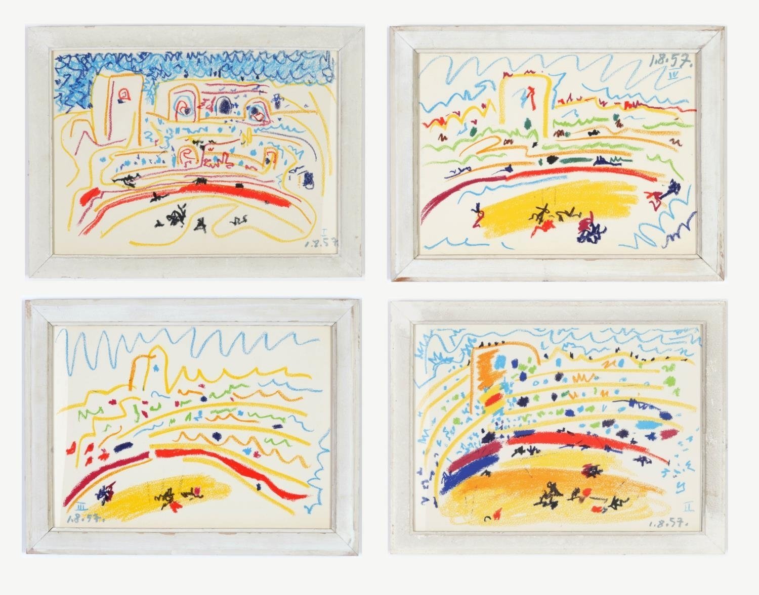 Pablo Picasso, Scènes de Corrida, 1961, Lithographies Originales, Set ...