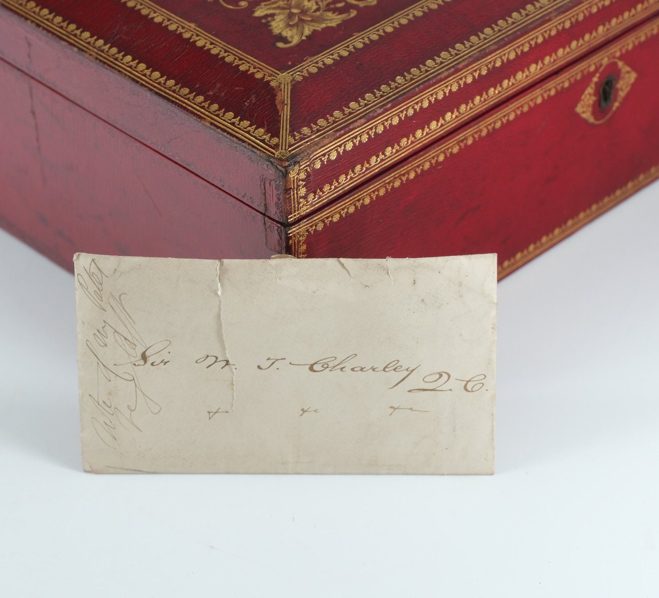 Wickwar London Victorian Red Leather & Gilt Investiture Box British ...