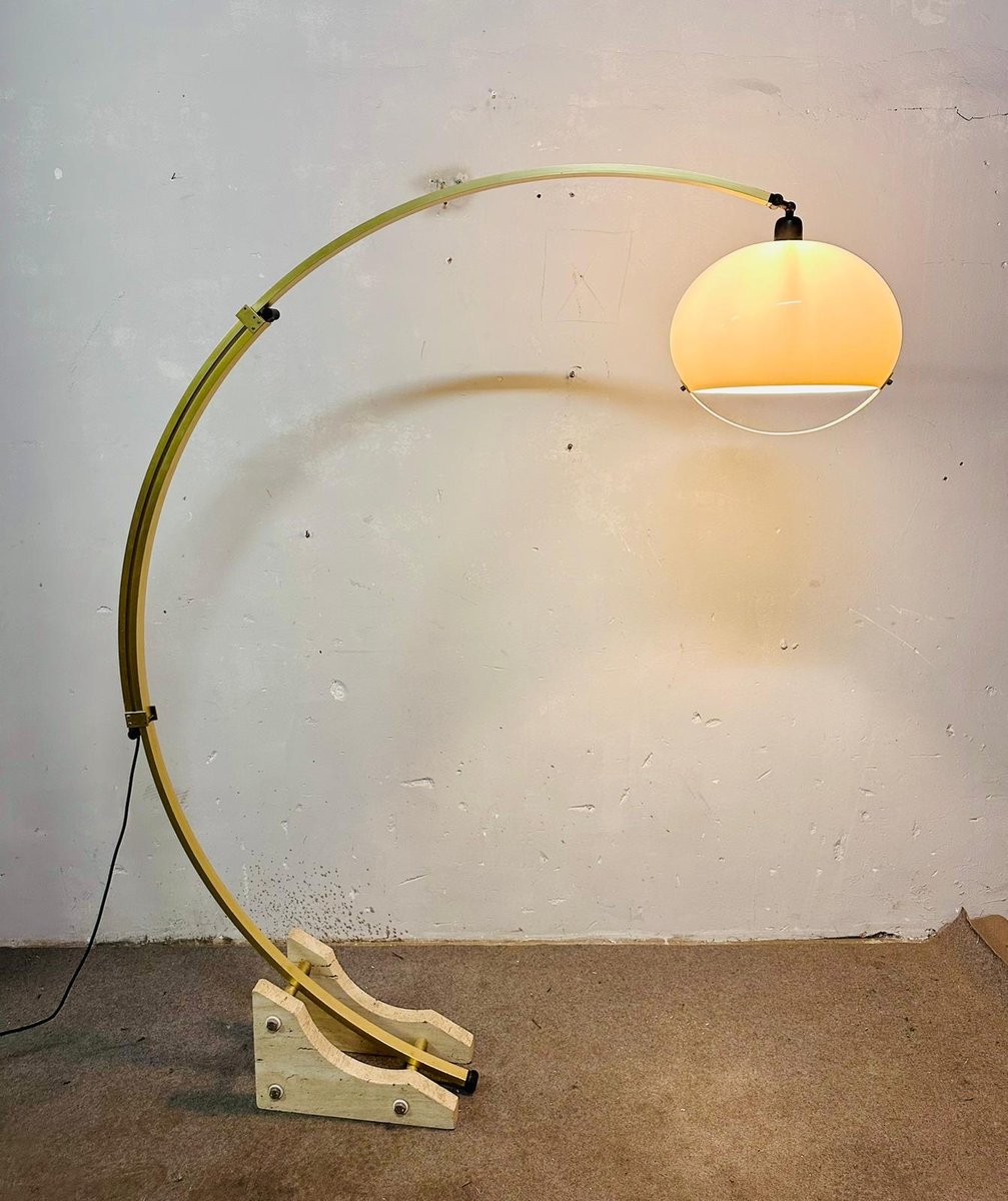 Vintage Arched Floor Lamp, 1970s for sale at Pamono