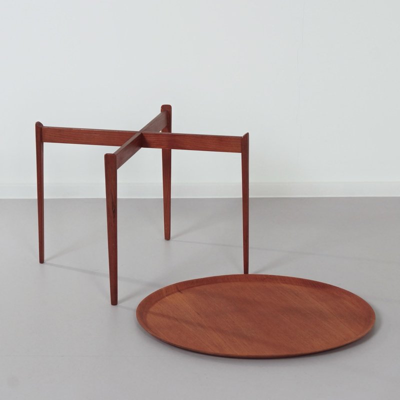 Round Coffee Table by Hans Olsen for Viskadalens Möbelindustri, 1960s ...
