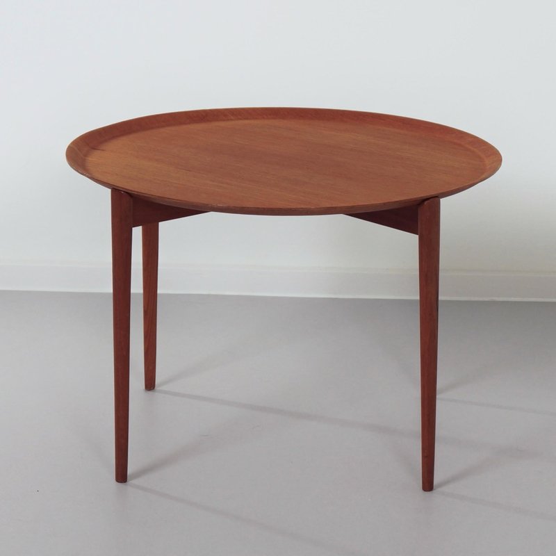 Round Coffee Table by Hans Olsen for Viskadalens Möbelindustri, 1960s ...