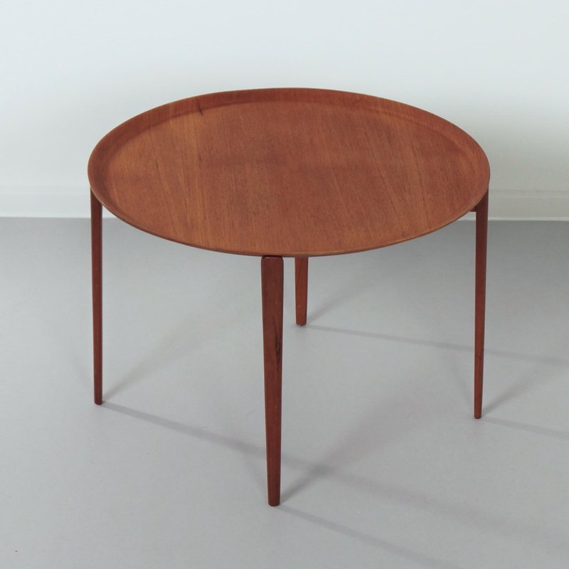 Round Coffee Table by Hans Olsen for Viskadalens Möbelindustri, 1960s ...