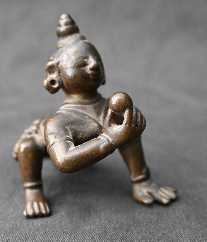 Indian Hindu Bronze Bala Krishna, 17th Century for sale at Pamono