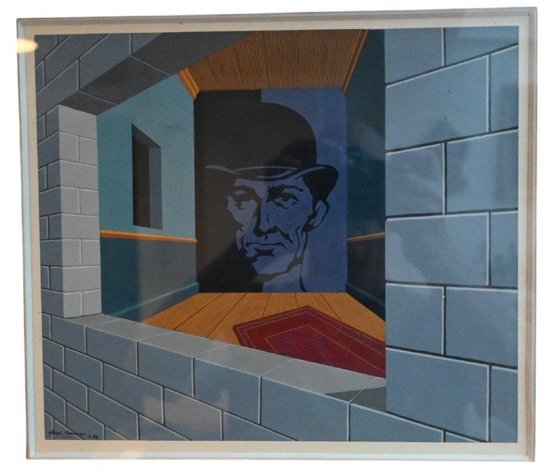 Alexis Keunen, Surrealist Composition, Mixed Media, 1969 for sale at Pamono