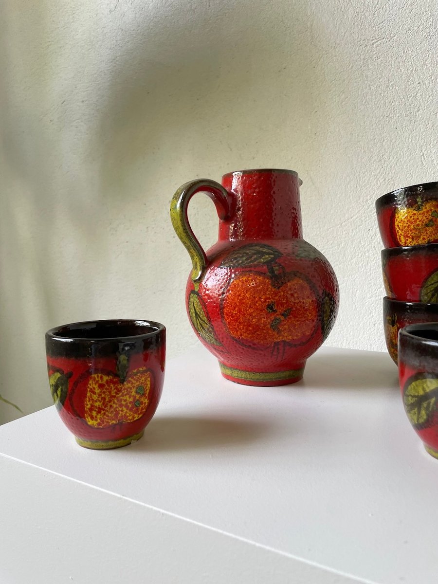 German Ceramic Lemonade Set from Scheurich Keramik, 1960s, Set of 7 for ...