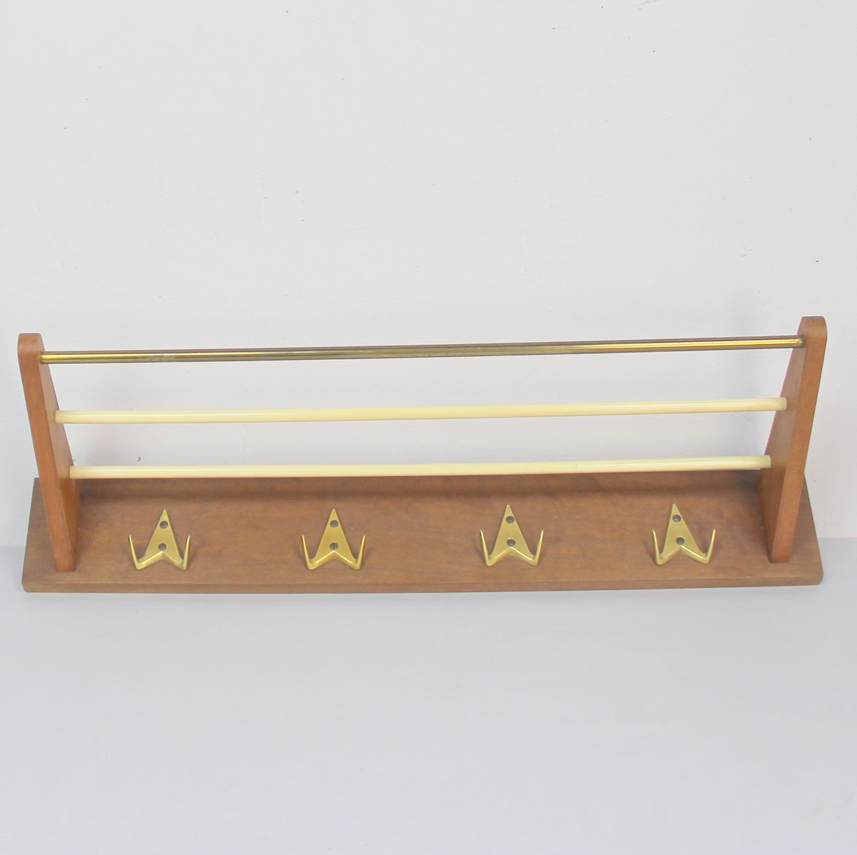 Vintage Coat Rack in Teak Wood, 1950s for sale at Pamono