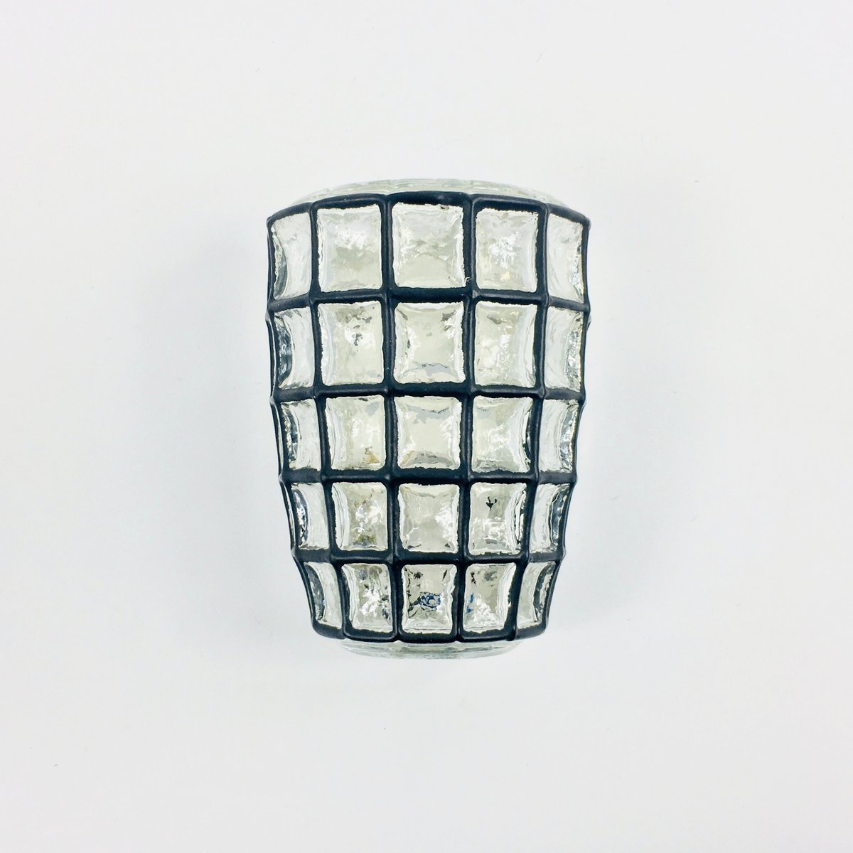 Mid-Century Modern German Glass and Iron Wall Light from Limburg, 1960s ...