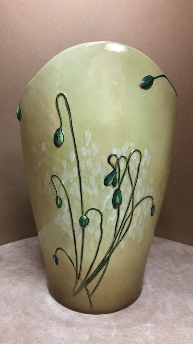 Franz Vase mit Schmetterlingen und Mohnblumen bei Pamono kaufen
