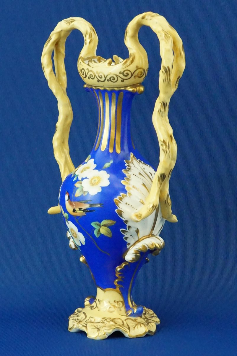 19th Century English Rococo Porcelain Vase attributed to the Coalport ...
