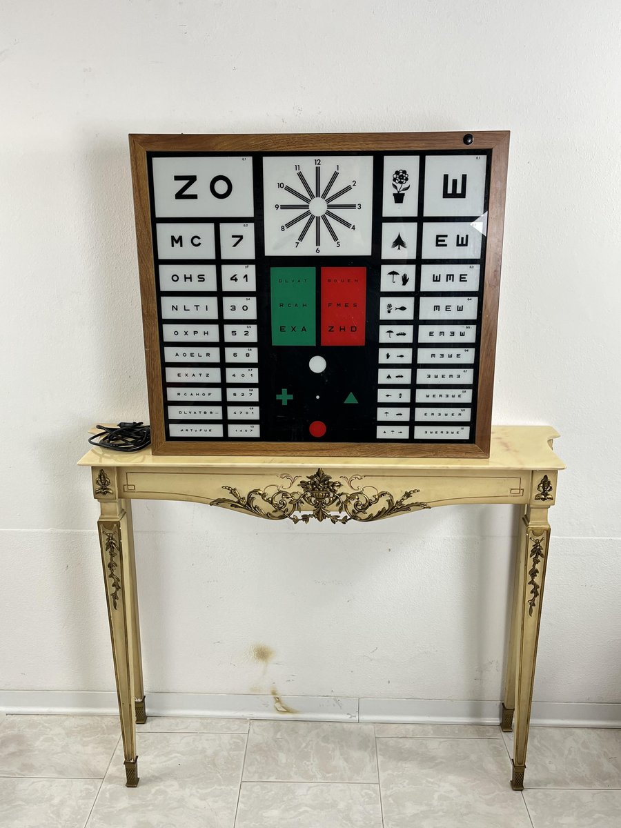 Mid-Century Italian Illuminated Optometric Table, 1960s for sale at Pamono