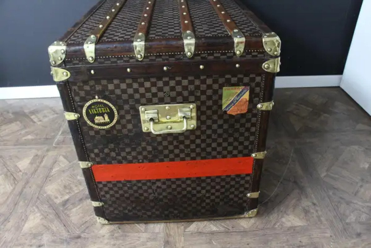 Grande Malle en Toile Checkers de Louis Vuitton en vente sur Pamono