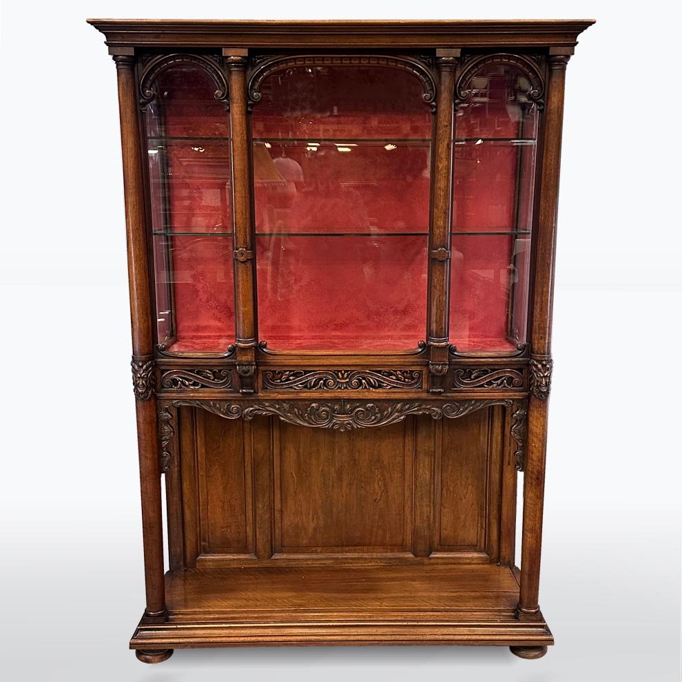 Antique Historicist Display Cabinet in Wood, 1870s for sale at Pamono