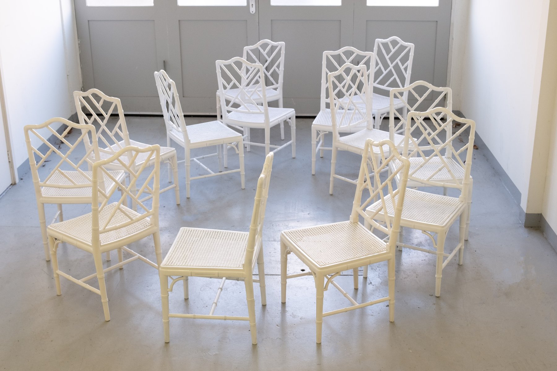 Faux Bamboo Dining Chair in the style of Jonathan Adler, 1970s for sale ...