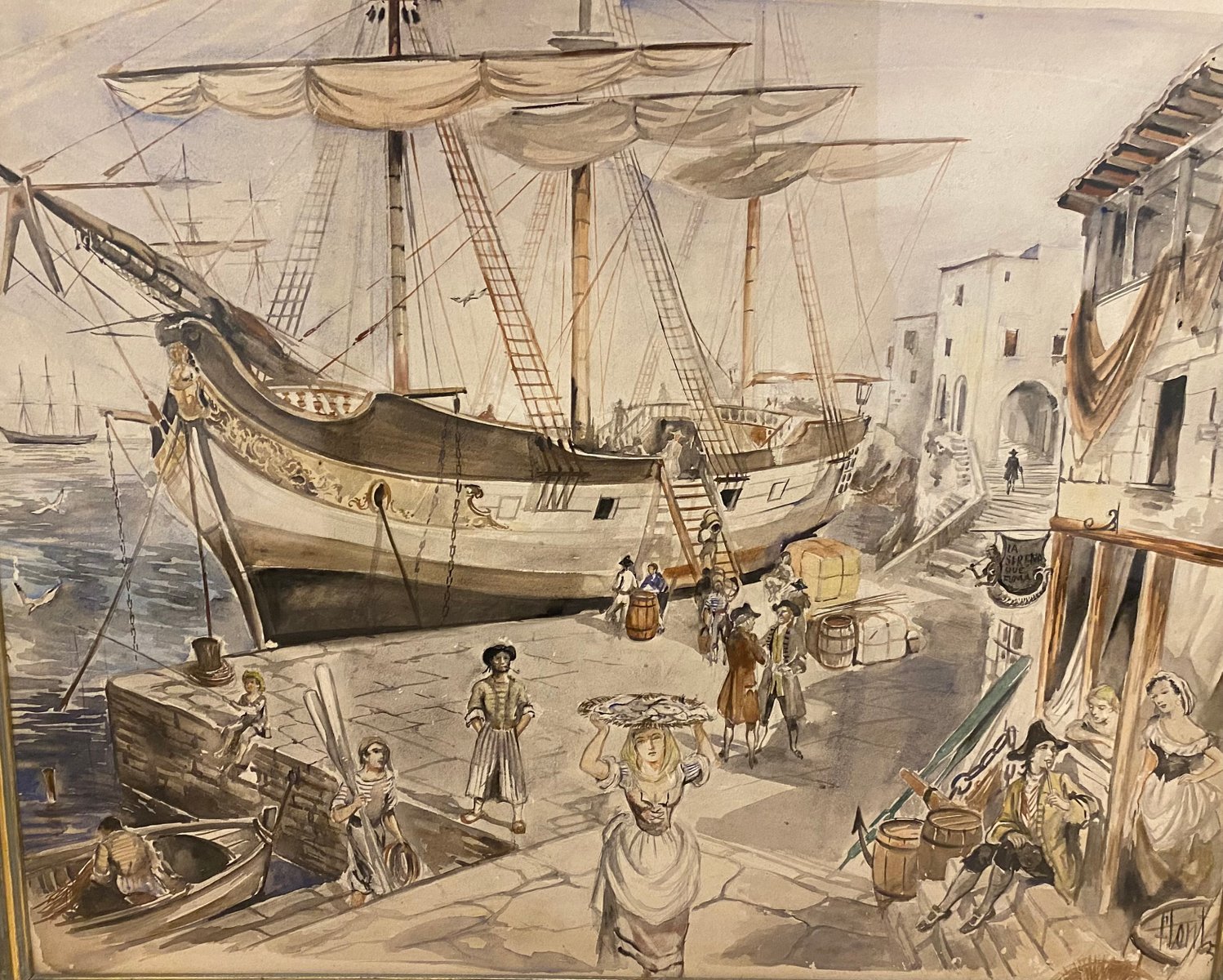 José Luis Florit Rodero, Maritime Port of the 17th Century, 1960s ...