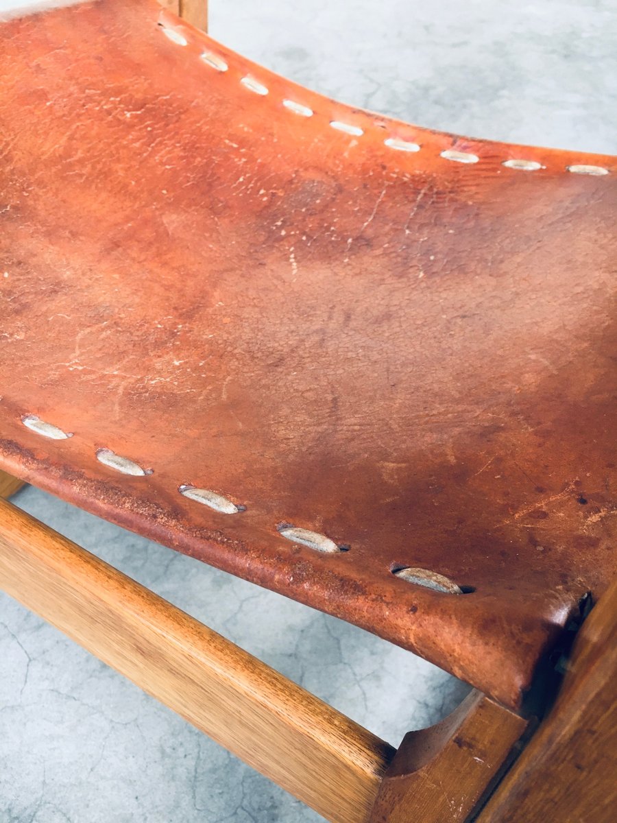 Leather Rocking Chair by Werner Biermann for Arte Sano Bogota, Colombia ...