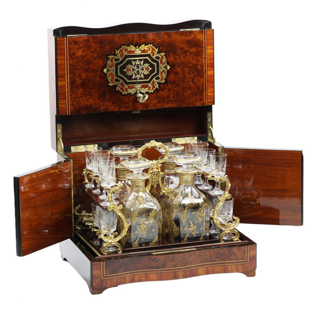 19th Century Napoleon III Carriage Bar in Marquetry Technique for sale ...