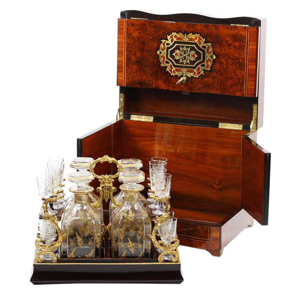 19th Century Napoleon III Carriage Bar in Marquetry Technique for sale ...