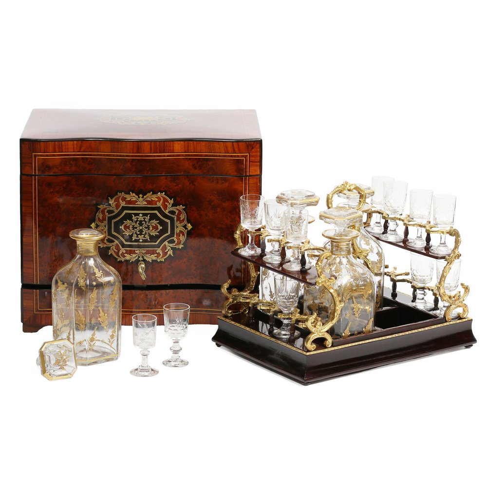 19th Century Napoleon III Carriage Bar in Marquetry Technique for sale ...