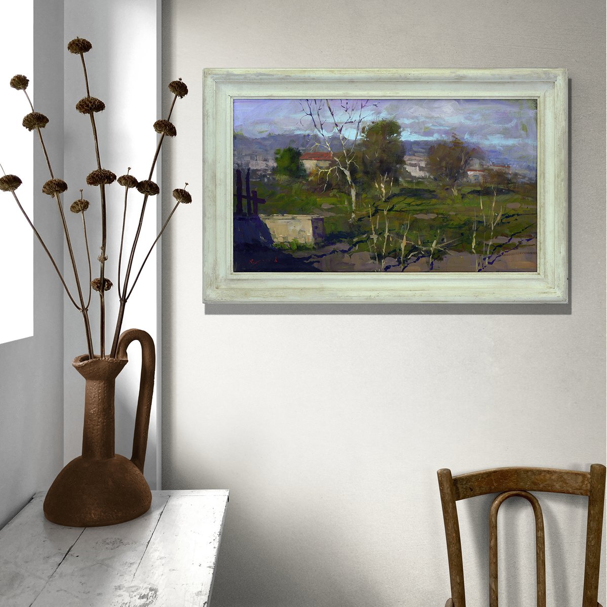 Renato Criscuolo, Countryside, Oil on Canvas, Late 1990s for sale at Pamono