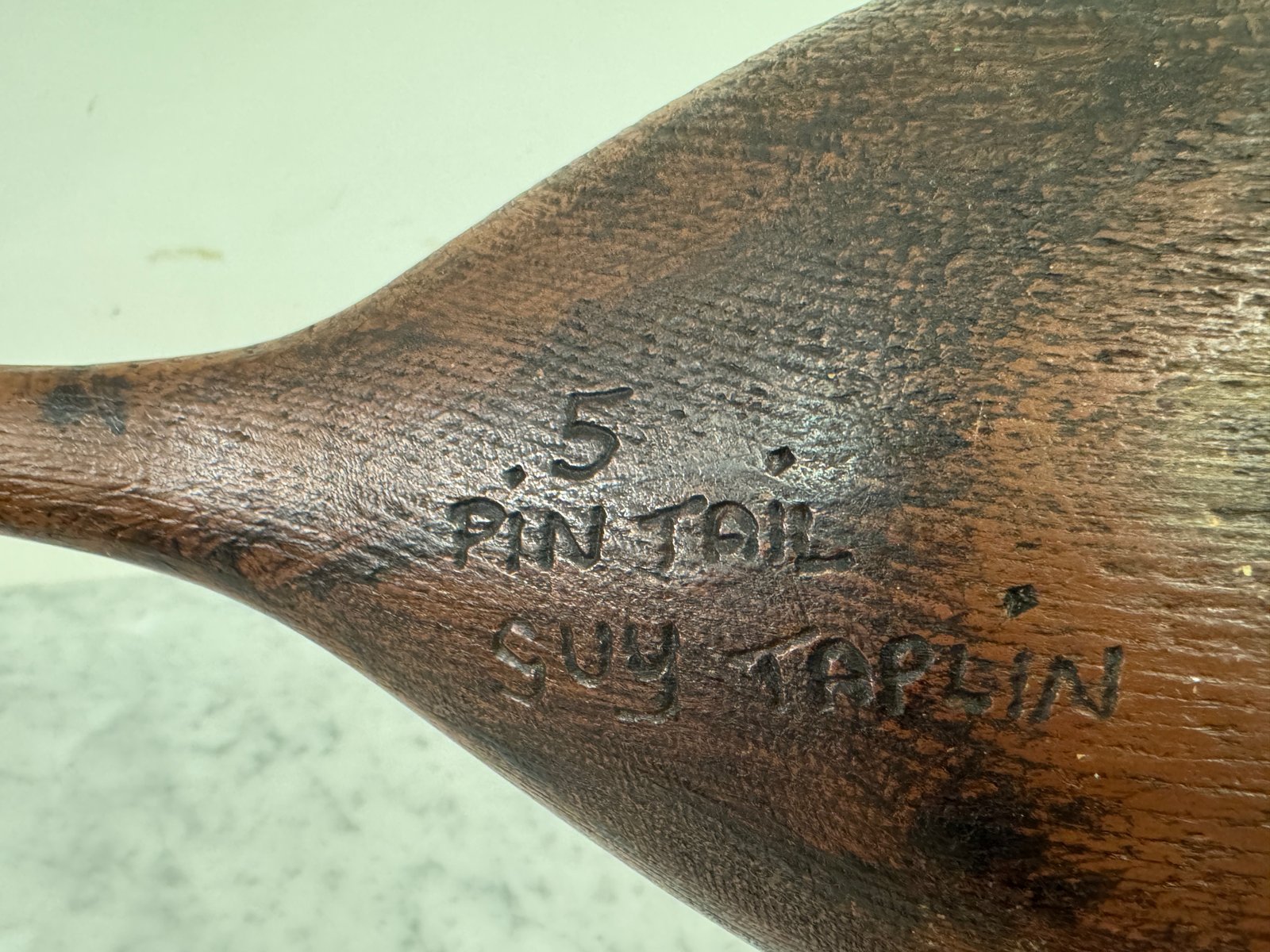 Carved Wood Pintail by Guy Taplin, 1980s for sale at Pamono