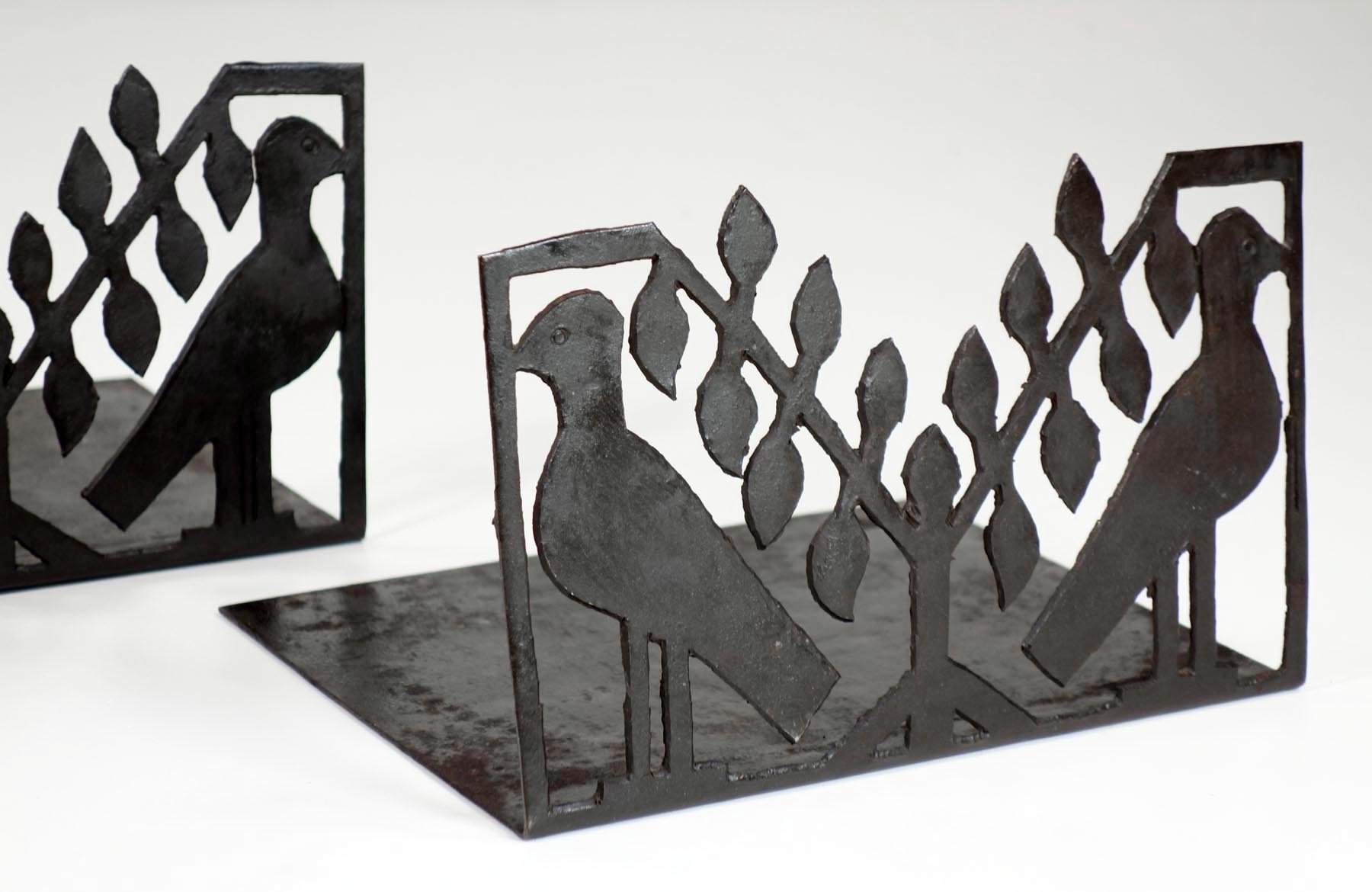 Italian Art Deco Wrought Iron Birds Bookends, 1920s, Set of 2 for sale ...