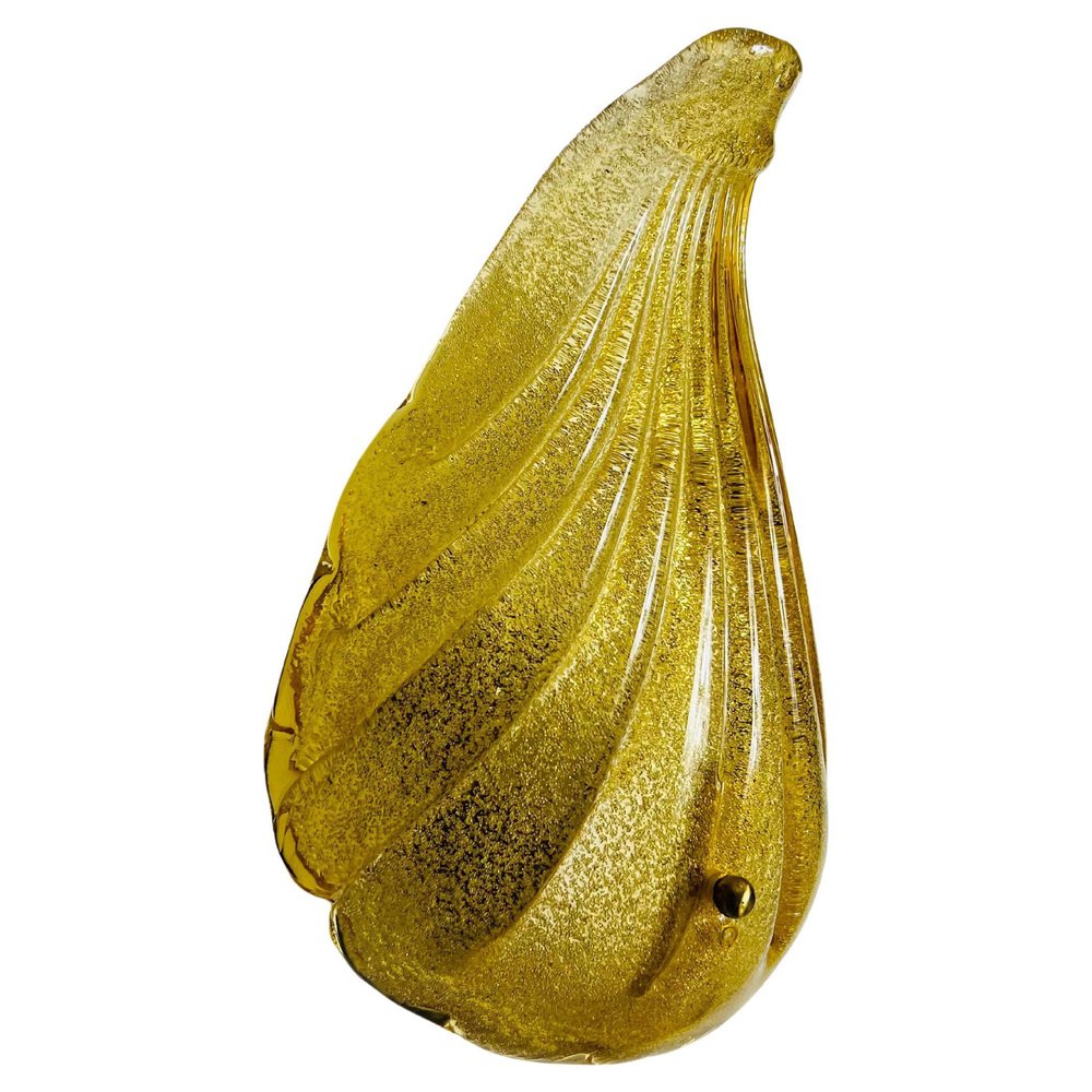 Mid-Century Modern Shell Shaped Glass Wall Lamp, 1960s, Set of 2 for ...