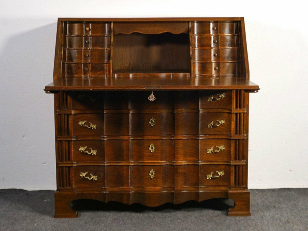 Baroque Style Slanted Flap Secretaire for sale at Pamono