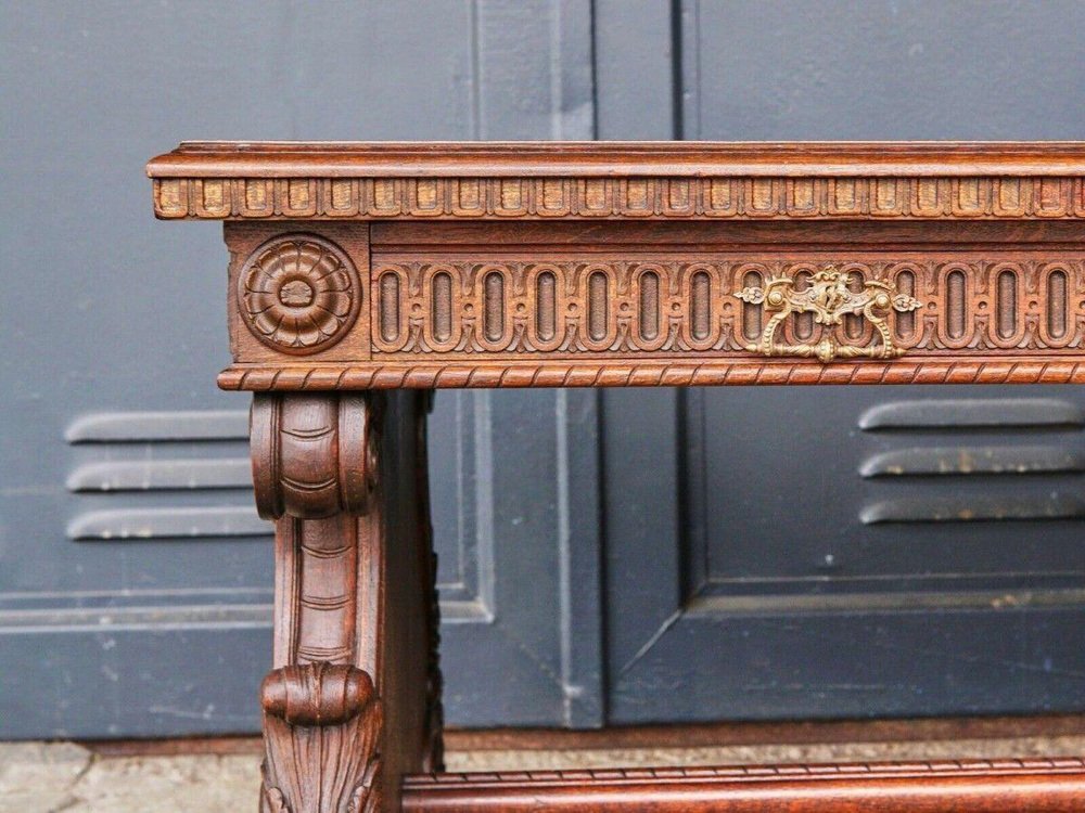 Neo-Renaissance Style Oak Desk for sale at Pamono