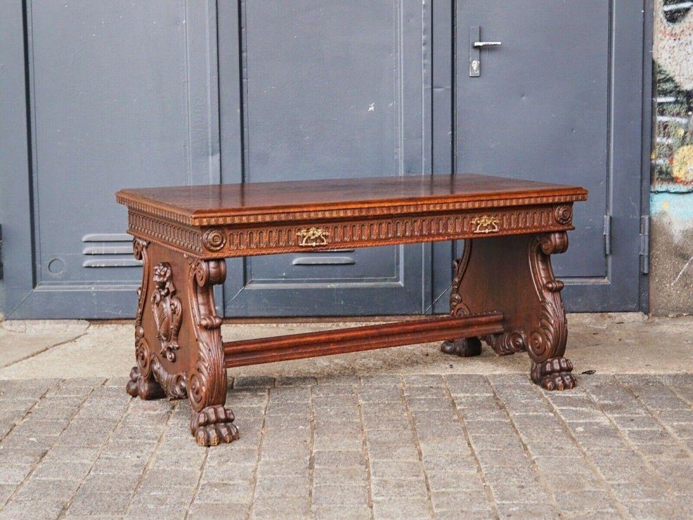 Neo-Renaissance Style Oak Desk for sale at Pamono