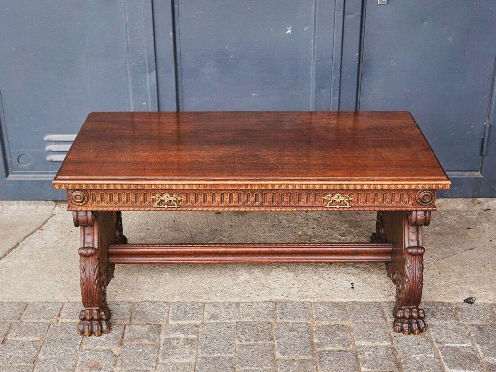 Neo-Renaissance Style Oak Desk for sale at Pamono